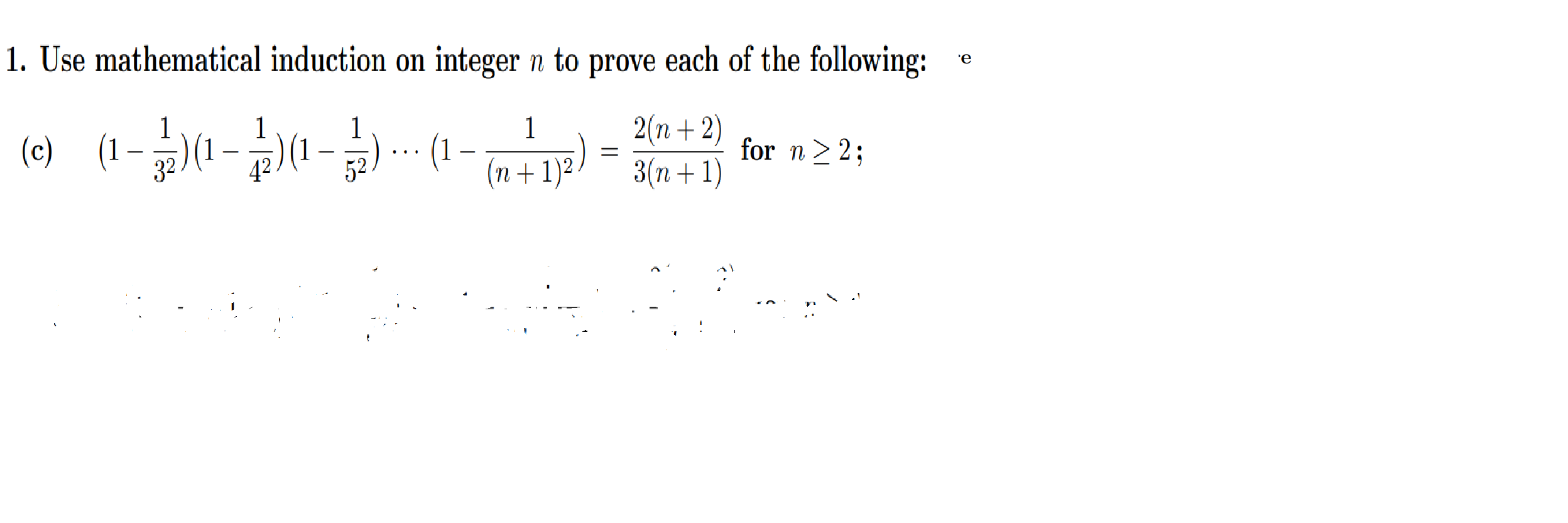 Solved 1. Use mathematical induction on integer n to prove | Chegg.com