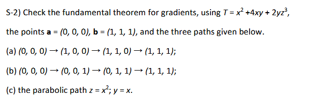 Solved 5-2) Check the fundamental theorem for gradients, | Chegg.com