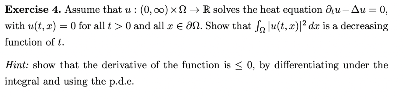 Solved Exercise 2. (a) Show that the statement of Ex. 4 from | Chegg.com