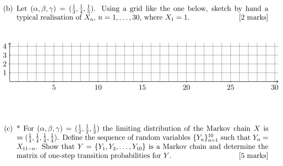 Solved = Consider the 4-state Markov chain X = {X1, X2,...} | Chegg.com