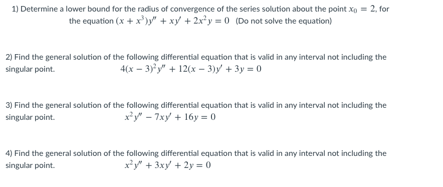 1) Determine a lower bound for the radius of | Chegg.com