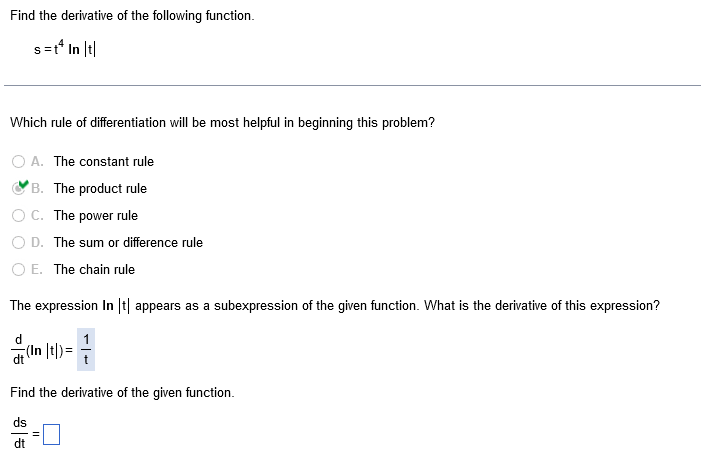 Solved Find the derivative of the following | Chegg.com