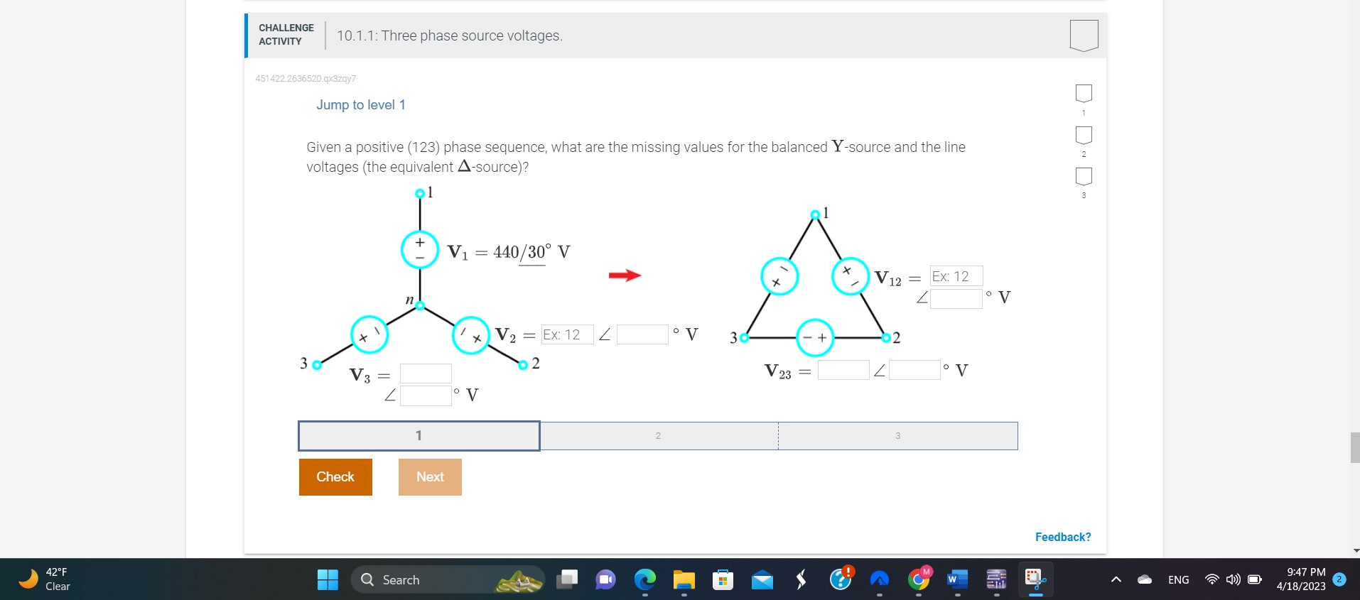 Solved Given a positive (123) phase sequence, what are the | Chegg.com
