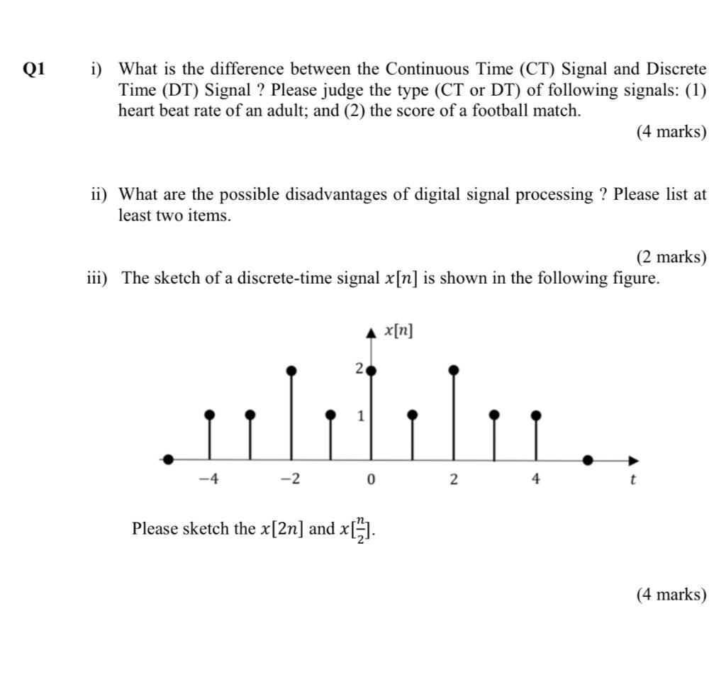 Solved Q1 i) What is the difference between the Continuous | Chegg.com