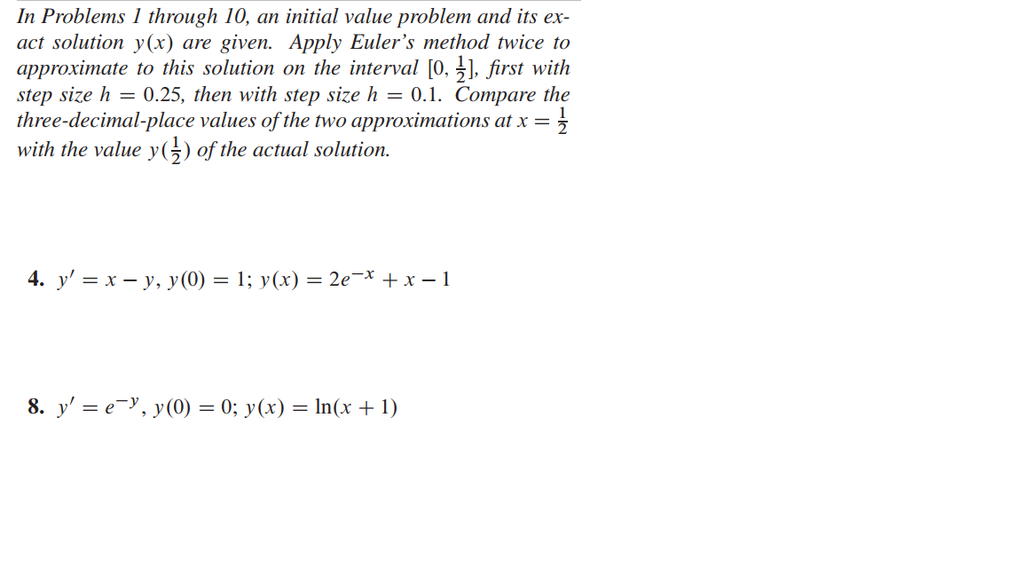 Solved In Problems 1 through 10, an initial value problem | Chegg.com