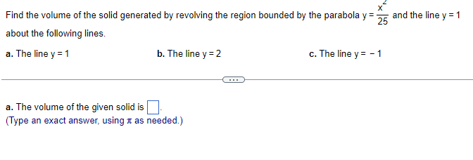 Solved Find the volume of the solid generated by revolving | Chegg.com