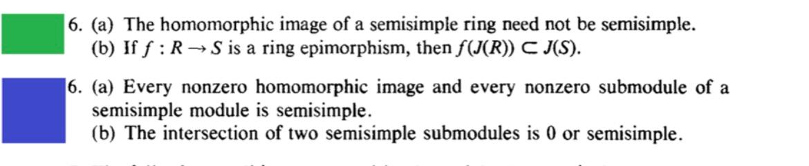 Solved (a) The homomorphic image of a semisimple ring need | Chegg.com