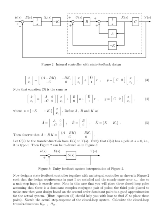 Solved II. Improving Steady-state Error in State-Feedback | Chegg.com