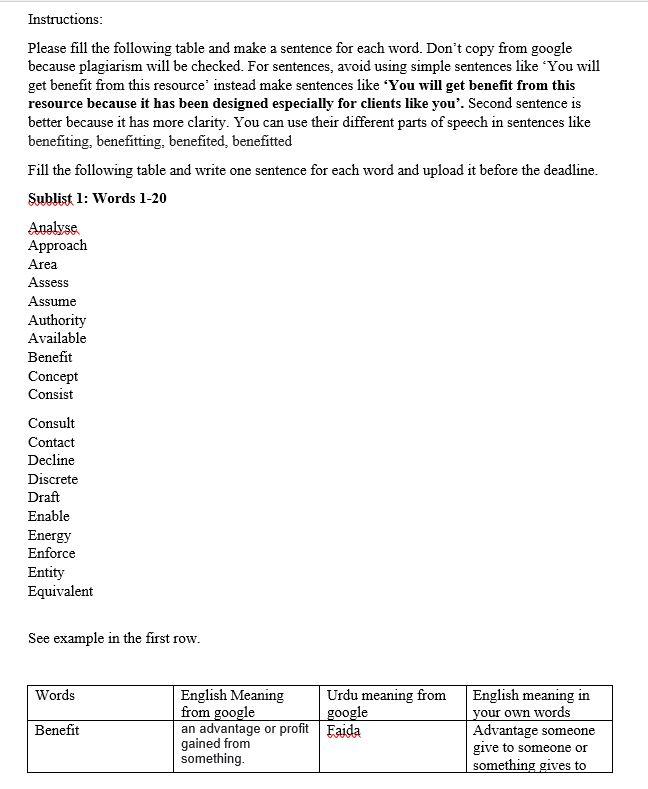 Instructions: Please fill the following table and | Chegg.com