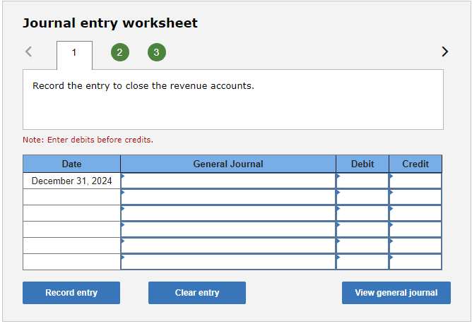 Solved Journal entry worksheet Record the entry to close the | Chegg.com