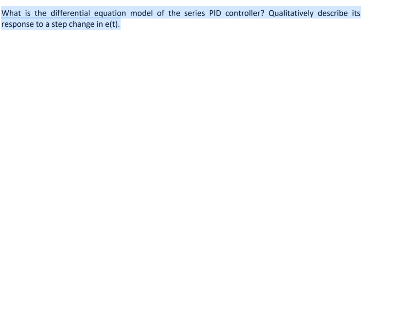 Solved What is the differential equation model of the series | Chegg.com