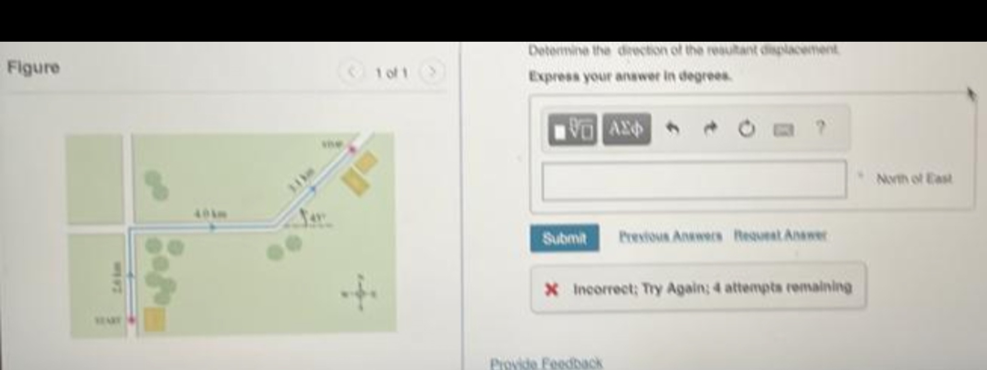 Solved Determine the direction of the resultant displacement | Chegg.com