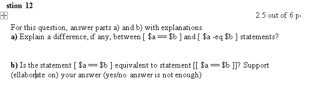 Solved stion 12 2.5 out of 6 p. For this question, answer | Chegg.com