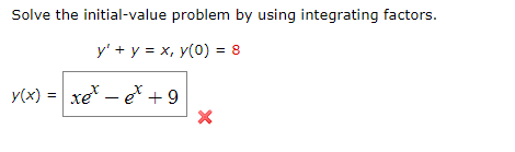Solved Solve the initial-value problem by using integrating | Chegg.com