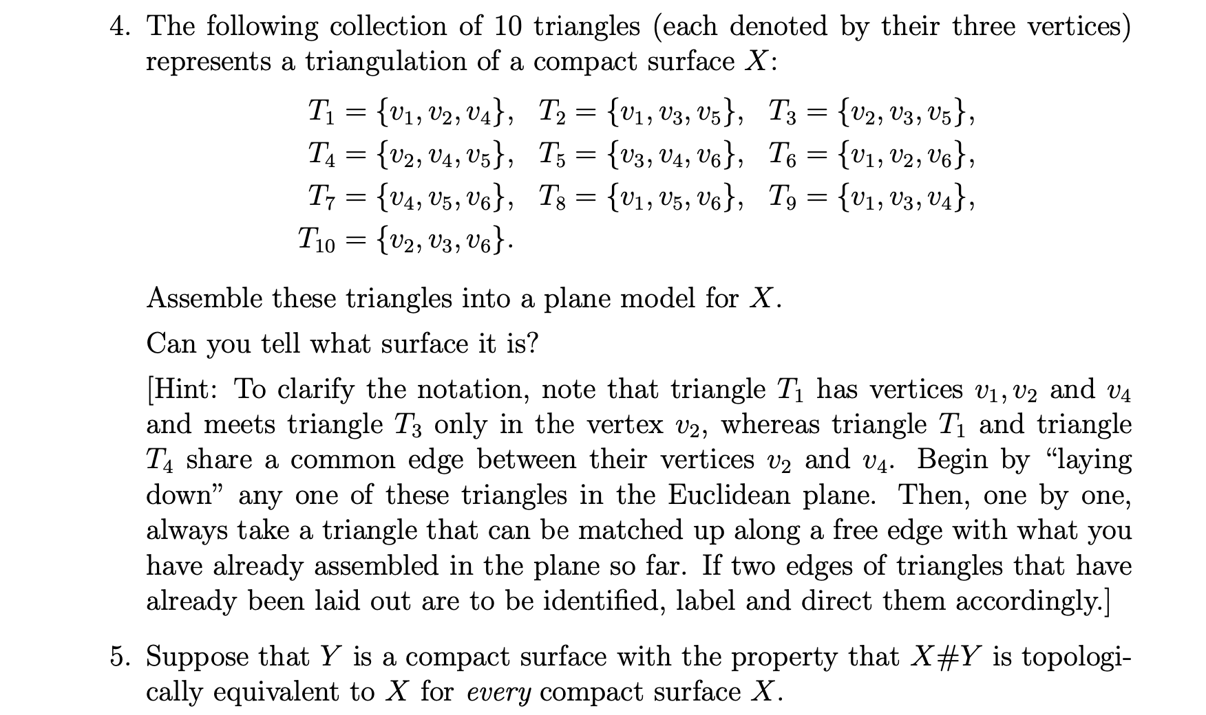 Solved 4. The following collection of 10 triangles (each | Chegg.com