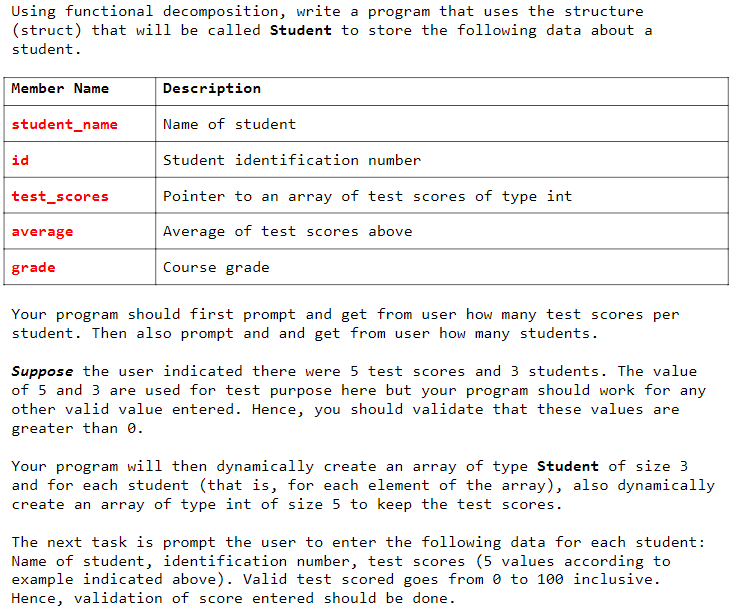 Solved Using Functional Decomposition Write A Program That 