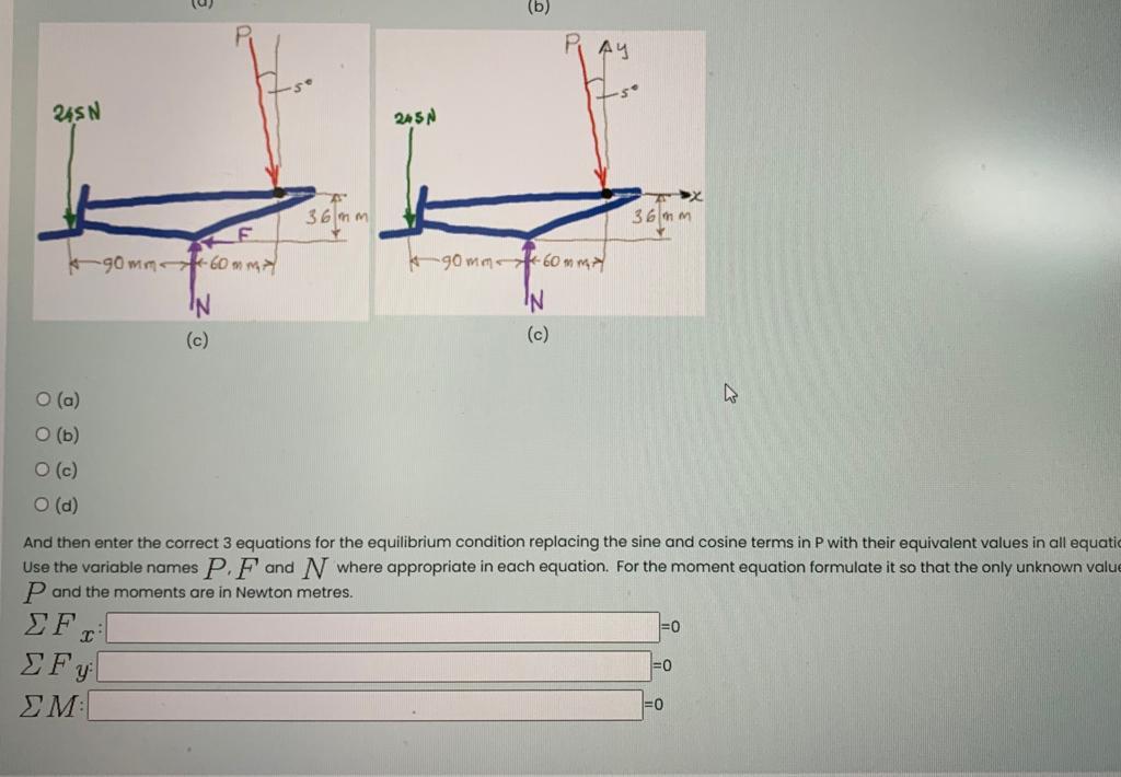 Solved For the lifting lever shown here: 25 kg 36 mm 90 mm | Chegg.com