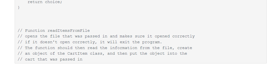 Solved 20.3 Fall 2021 Array of Cart Item Class Create the | Chegg.com
