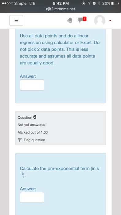 Solved oo Simple LTE 8:42 PM njit2.mrooms.net The | Chegg.com