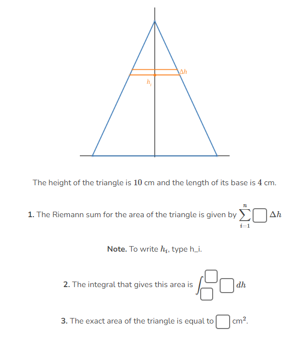 Solved The height of the triangle is 10 cm and the length of | Chegg.com