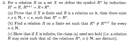 Solved 3. For a relation R on a set X we define the symbol | Chegg.com