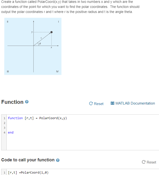 Solved Create a function called PolarCoord(x,y) that takes | Chegg.com