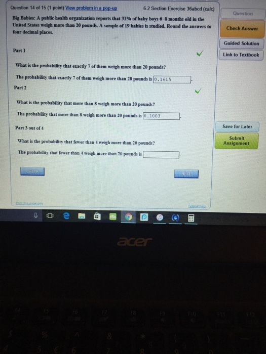 Solved Question 7 of 15 (1 point) View problem in a pop-up | Chegg.com