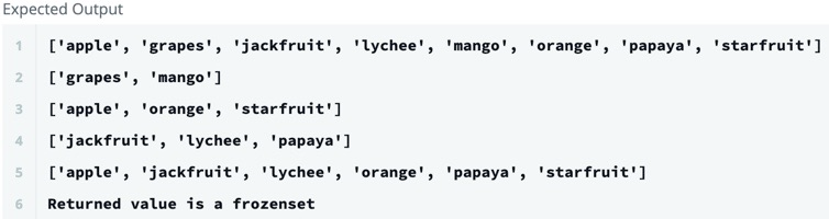 Solved Python - Set 4 Define a function called 'setOperation | Chegg.com