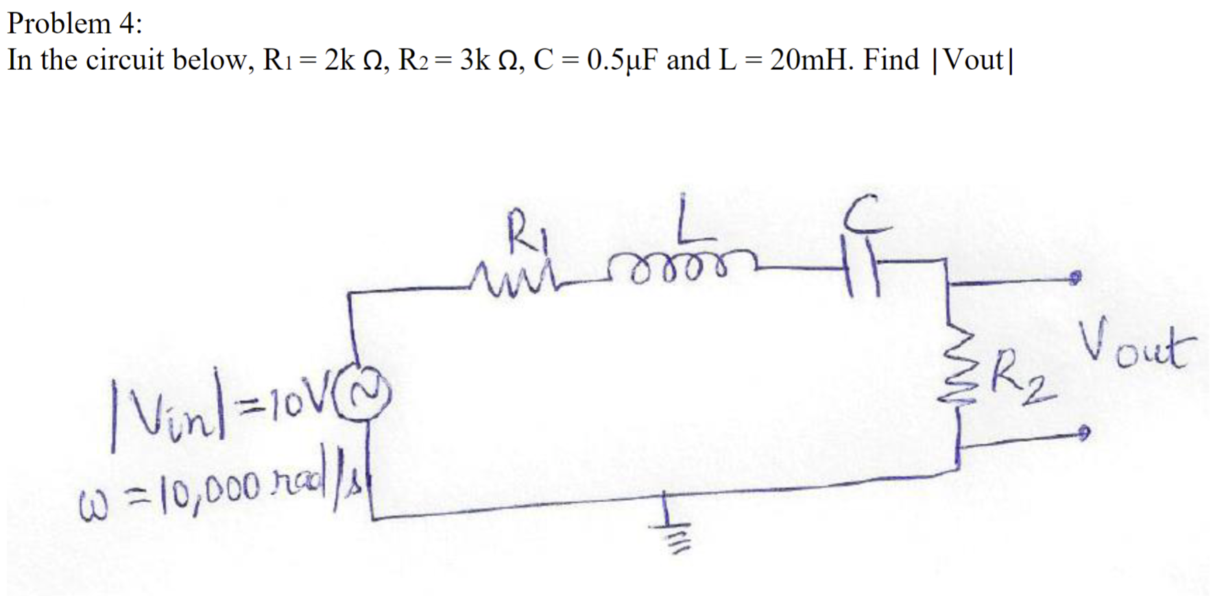 Solved Problem 4: In the circuit below, | Chegg.com