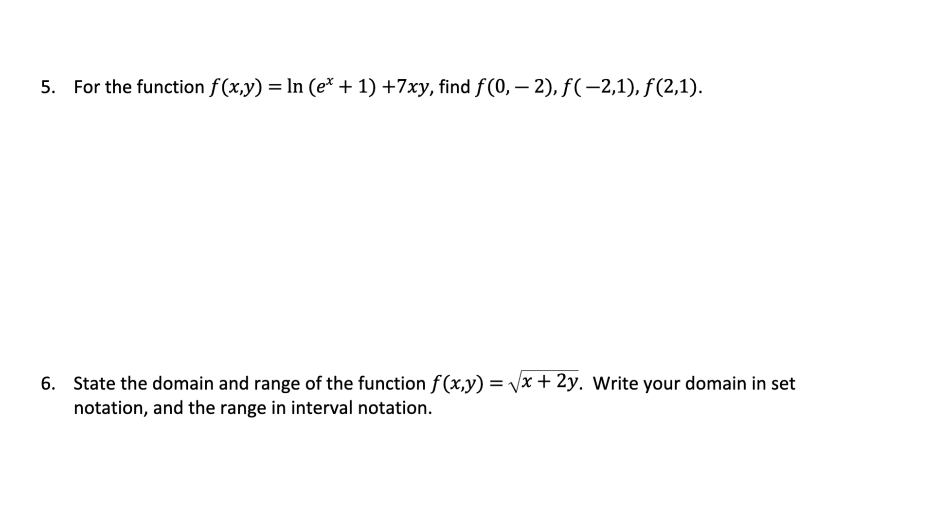 Solved State the domain and range of the function | Chegg.com