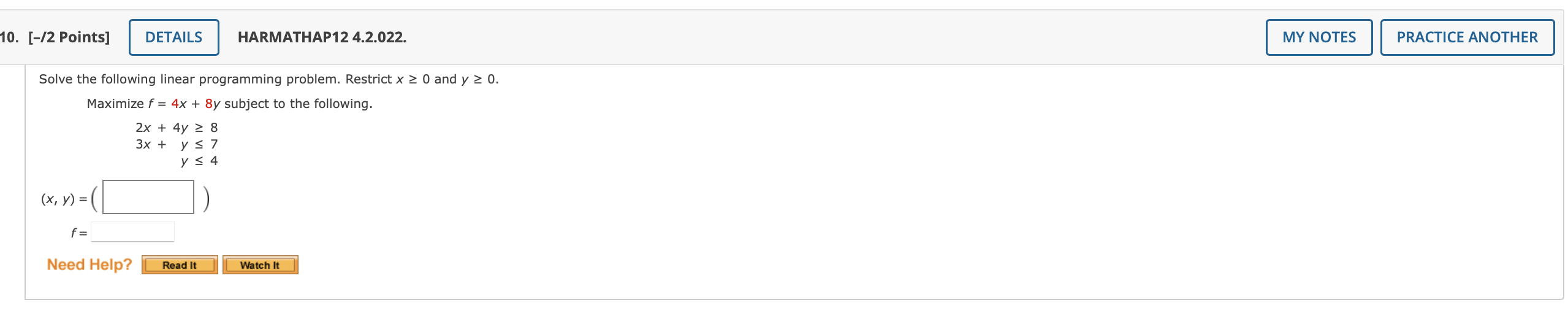 Solved Find the indicated maximum or minimum value of the | Chegg.com