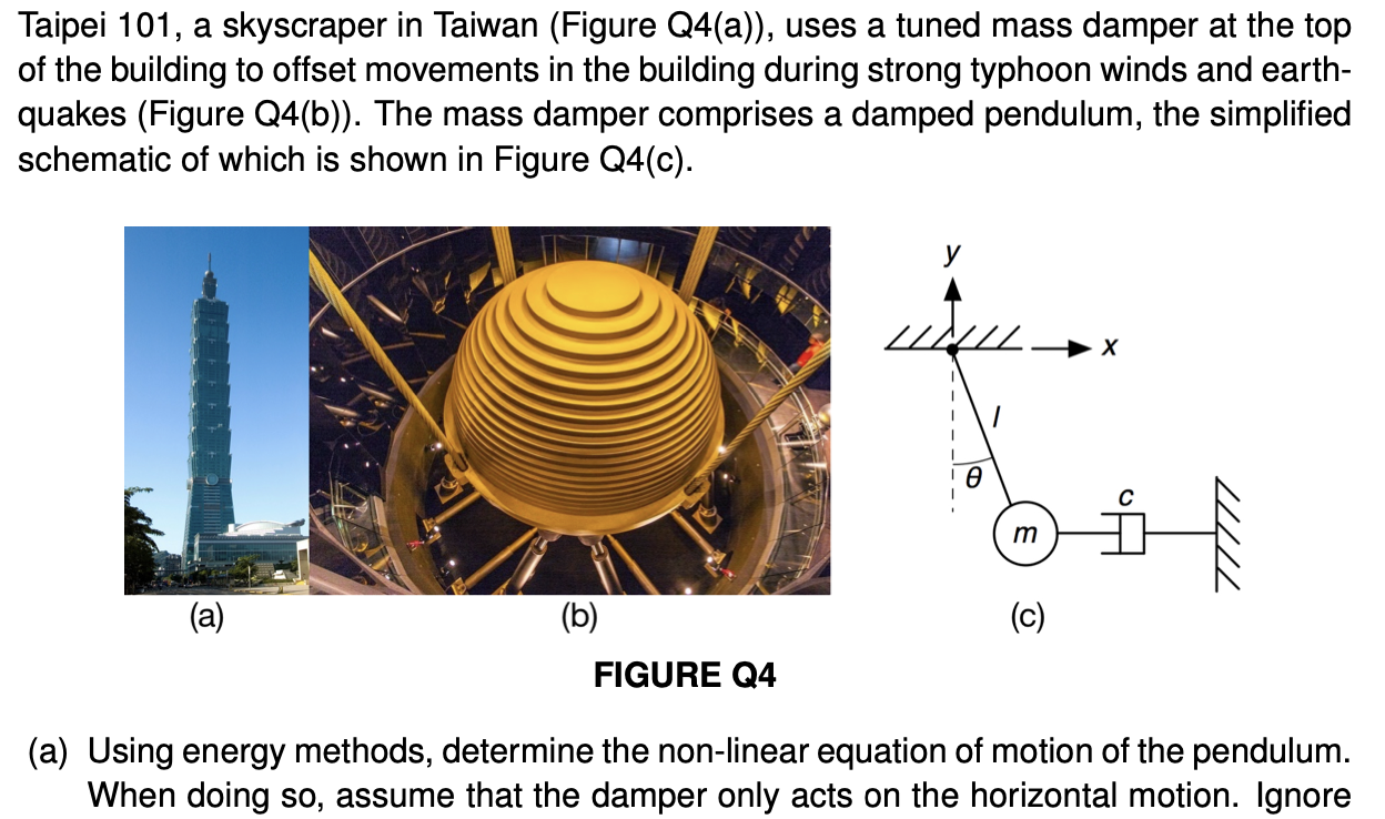 Solved Taipei 101, a skyscraper in Taiwan (Figure Q4(a)), | Chegg.com