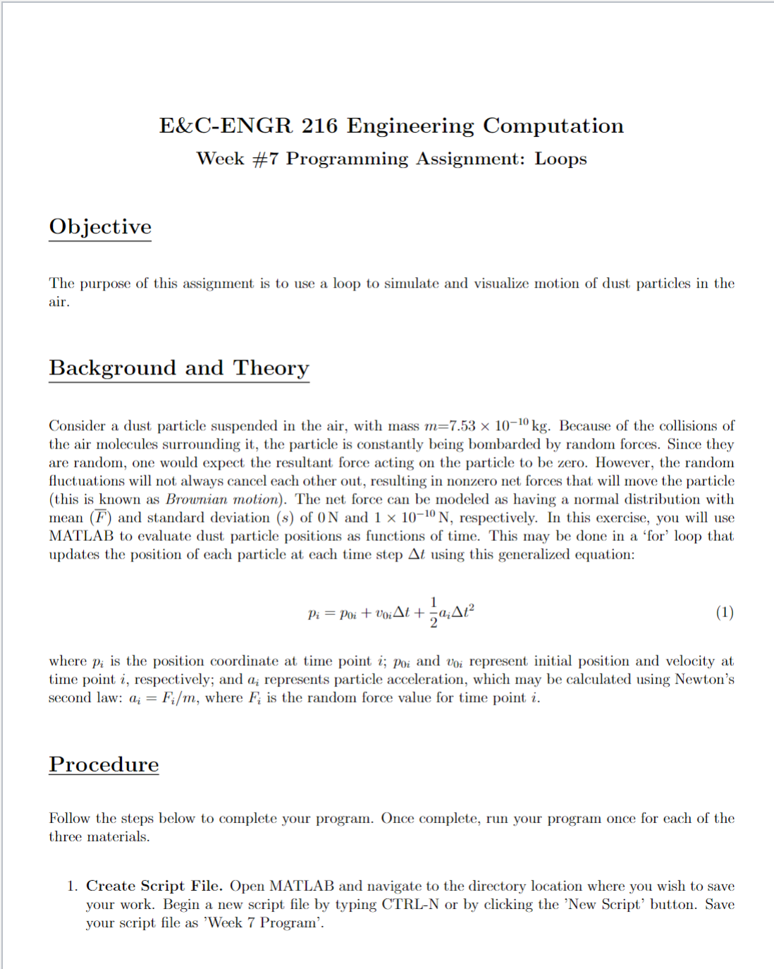Solved E Andc Engr 216 Engineering Computation Week 7