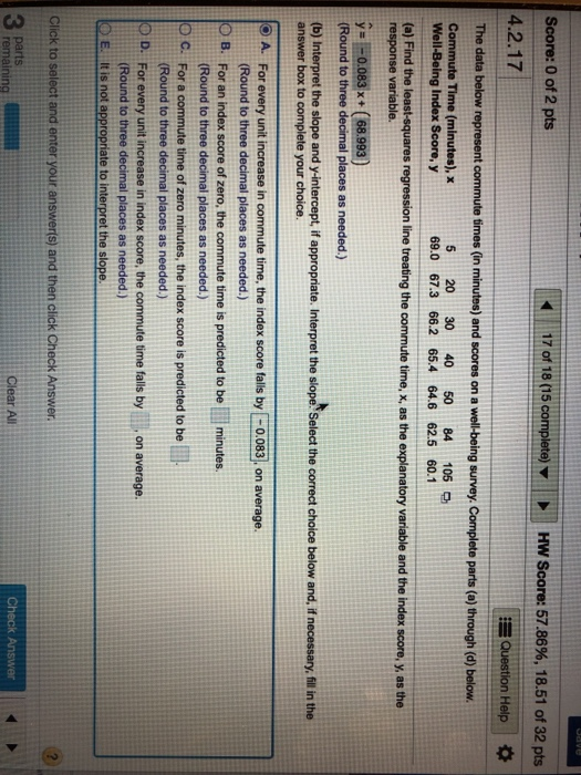 Solved Gave Score: 0 of 2 pts 17 of 18 (15 complete) HW | Chegg.com