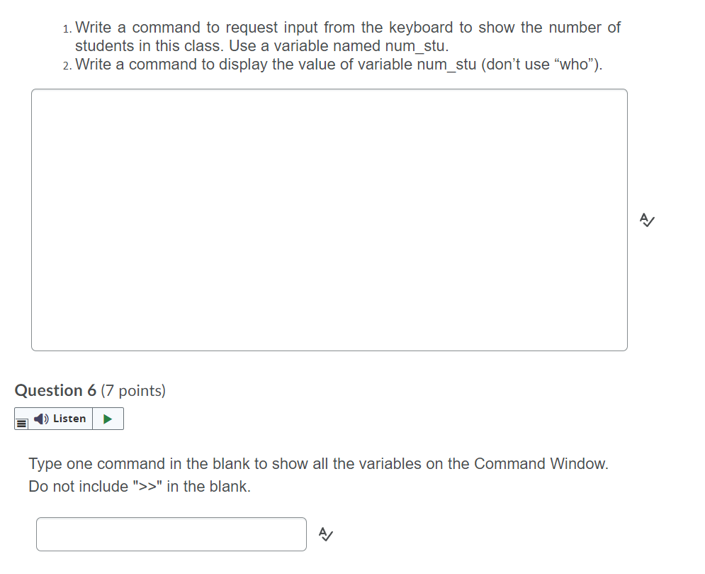 Solved Create a variable name Student_Number_1 using the | Chegg.com