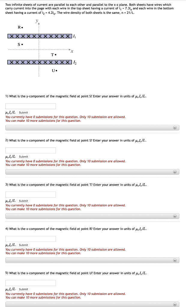 Solved Two infinite sheets of current are parallel to each | Chegg.com