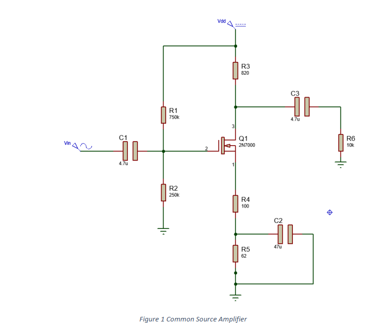 Electronics lab : MOSFET Common Source Amplifier AC | Chegg.com