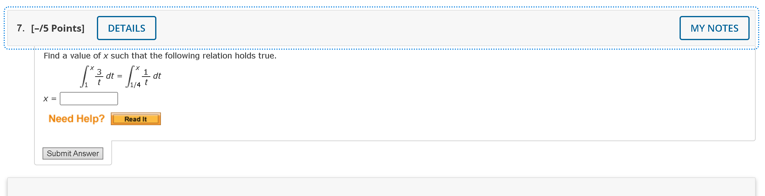 Solved Find a value of x such that the following relation | Chegg.com