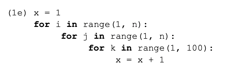 Solved Question 1 For Each Of The Following Code Fragments 