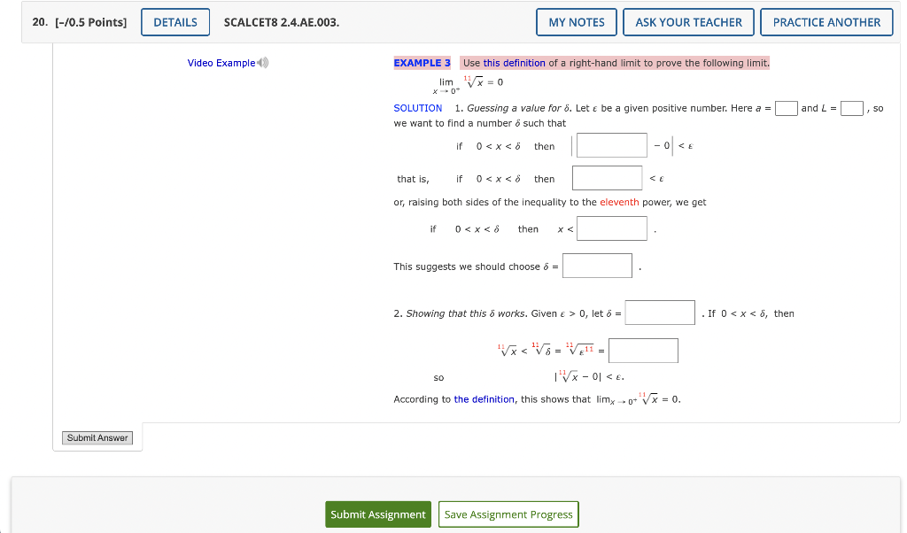 Use this definition of a right-hand limit to prove | Chegg.com