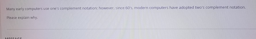 Solved FORUM DESCRIPTION Two's Complement Problems with | Chegg.com