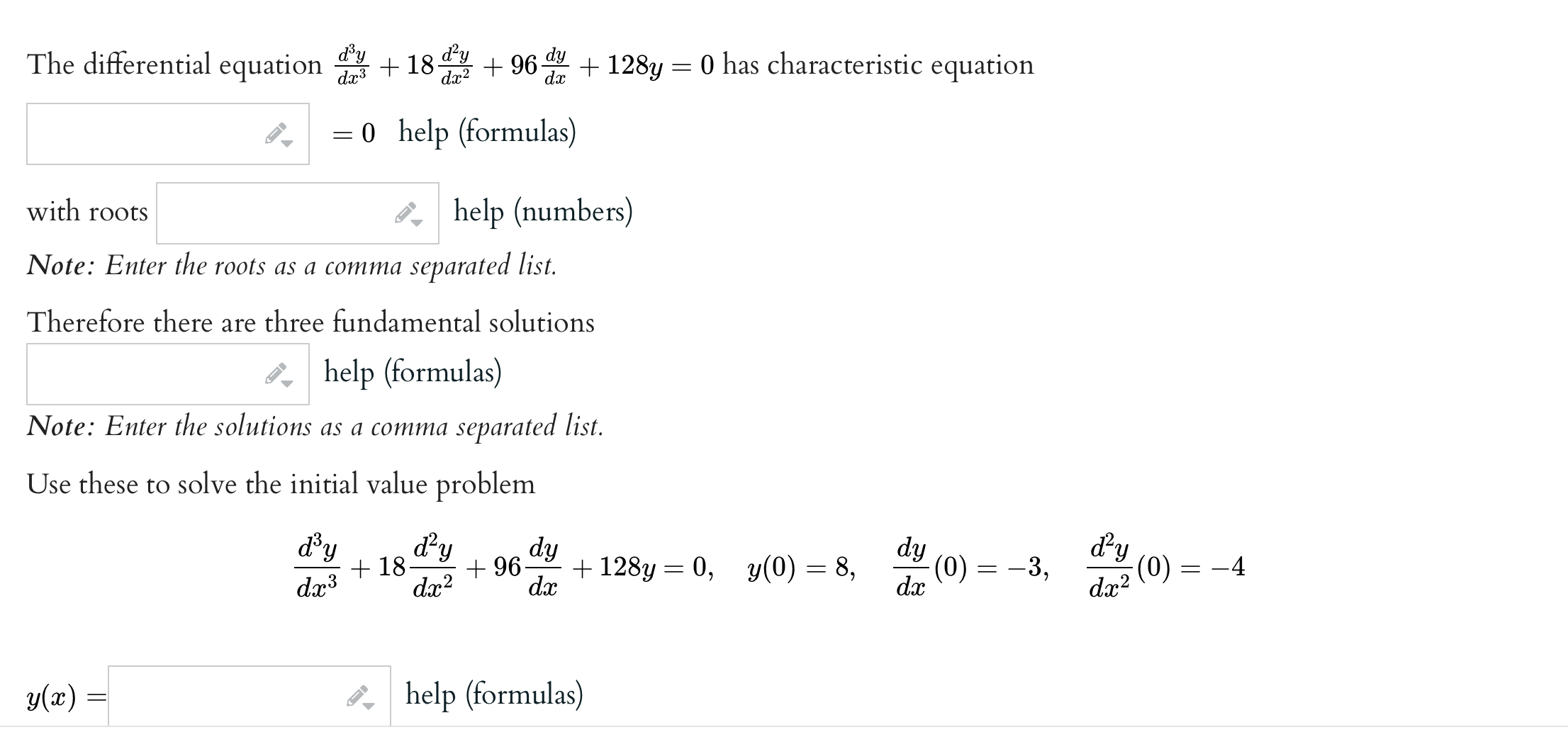 Solved The differential equation | Chegg.com