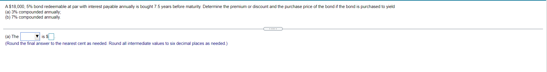 Solved A $18,000, 5% bond redeemable at par with interest | Chegg.com