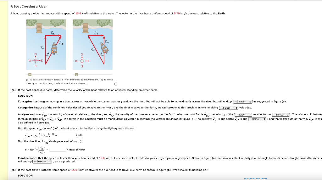 Solved B If The Boat Travels With The Same Speed Of 15 0