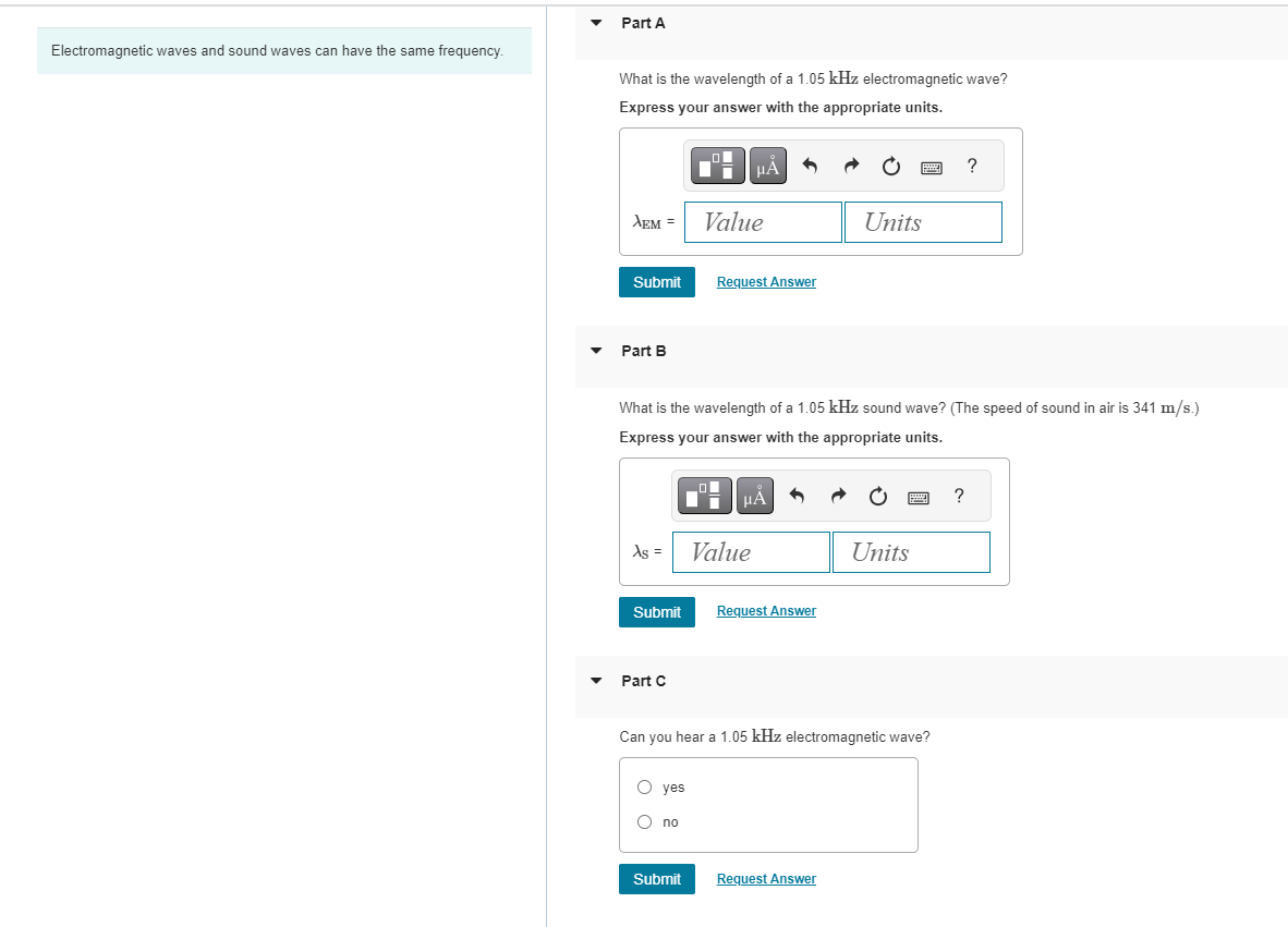 Solved Electromagnetic waves and sound waves can have the | Chegg.com