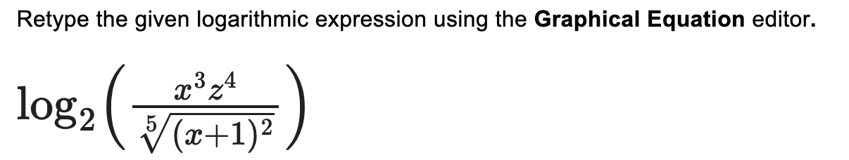 Solved Retype the given logarithmic expression using the | Chegg.com