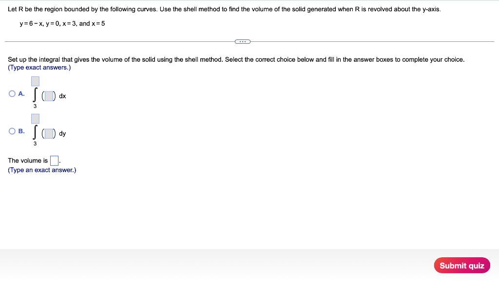 Solved Let R be the region bounded by the following curves. | Chegg.com