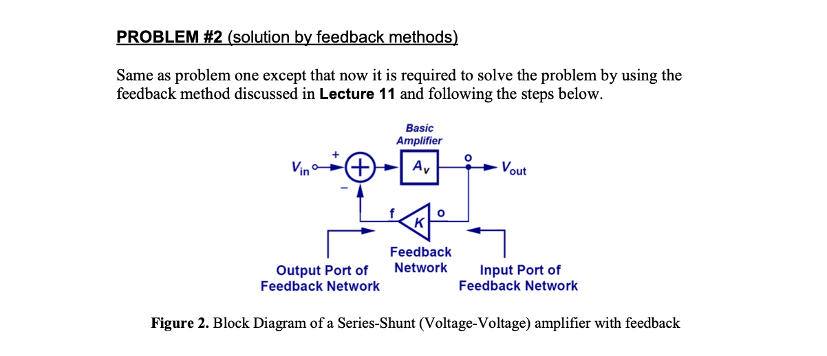 Solved PROBLEM #2 (solution by feedback methods) Same as | Chegg.com