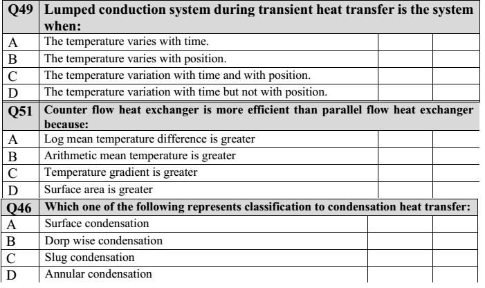 Solved Q49 Lumped conduction system during transient heat | Chegg.com