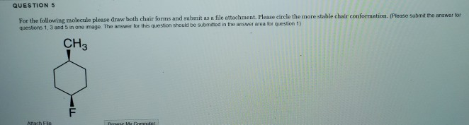 Solved For the following molecule please draw both chair | Chegg.com